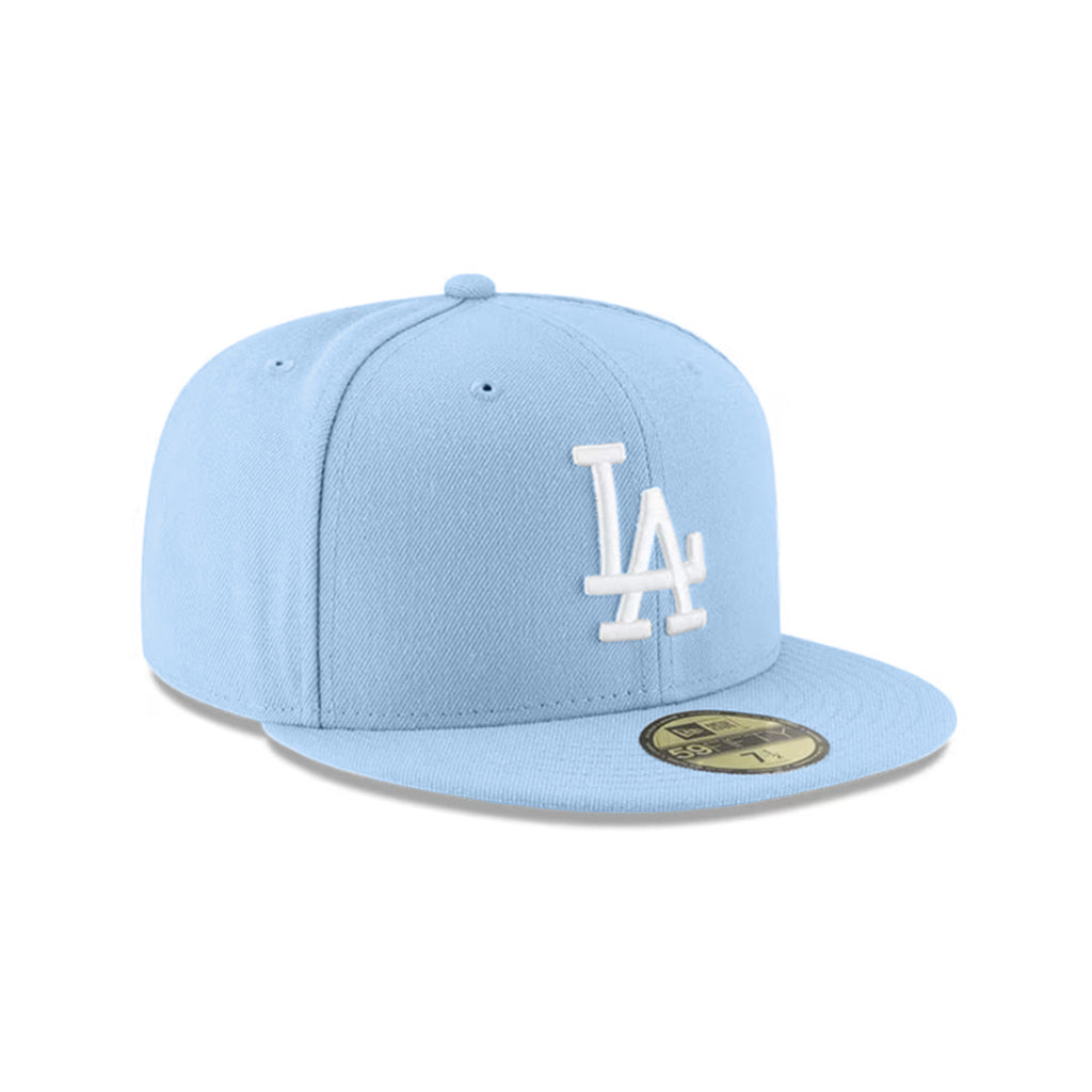 Los Angeles Dodgers Light Blue On White 59Fifty Fitted – CROWN MINDED