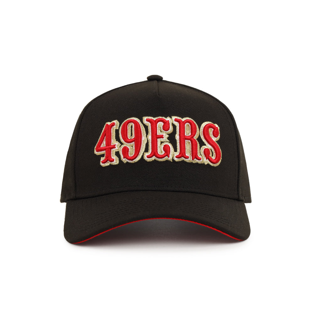 San Francisco 49ers Wordmark 70th Anniversary SP Black 9Forty A-Frame ...