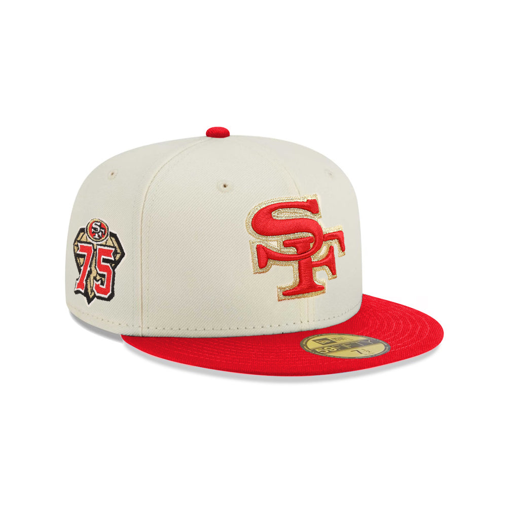 San Francisco 49ers SF Chrome Red 2 Tone 75th Anniversary SP 59Fifty F ...