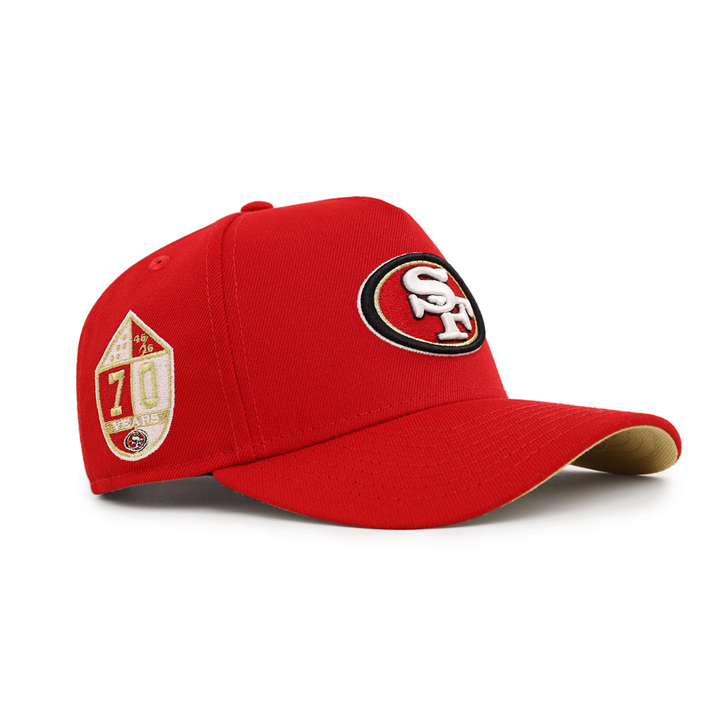 San Francisco 49ers 70th Anniversary SP Scarlet 9Forty A-Frame Snapbac ...