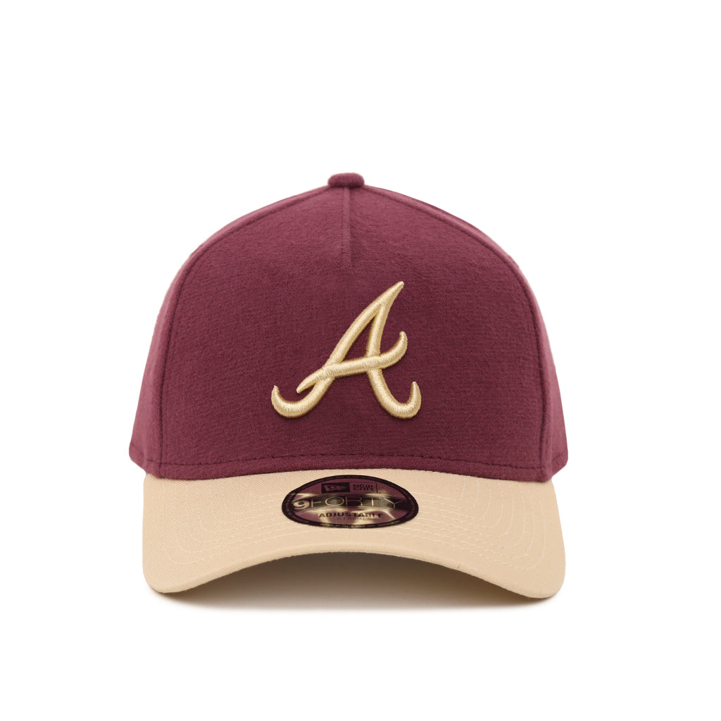 Atlanta Braves 9Forty A-Frame Moleskin Maroon Tan Snapback – CROWN MINDED