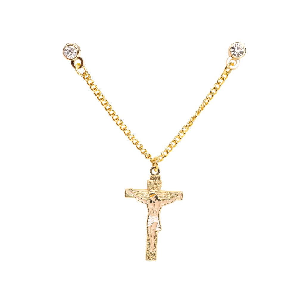CrownMinded Jesus Crucifix Chain Pin – CROWN MINDED