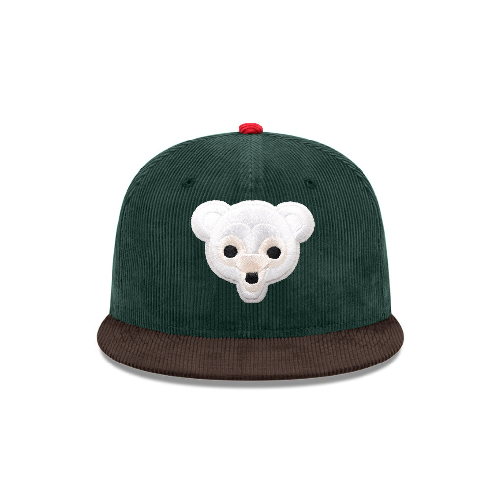 Chicago Cubs Dark Green Walnut Corduroy 2 Tone Wrigley Field SP 59Fift ...