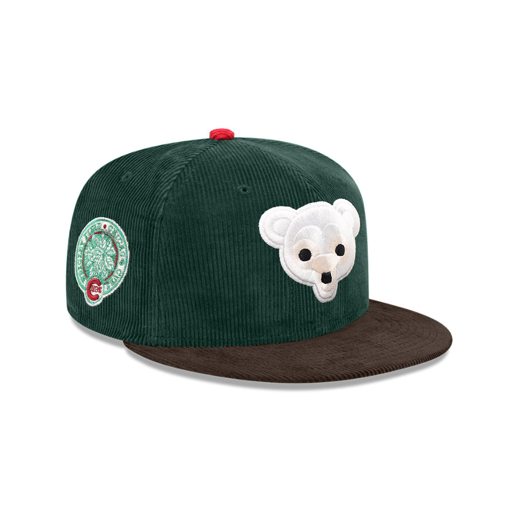 Chicago Cubs Dark Green Walnut Corduroy 2 Tone Wrigley Field SP 59Fift ...