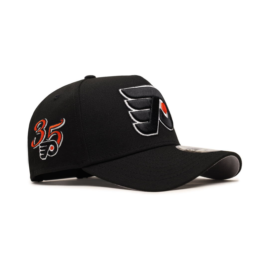 Philadelphia Flyers 35th Anniversary SP NHL Black 9Forty A-Frame Snapb ...