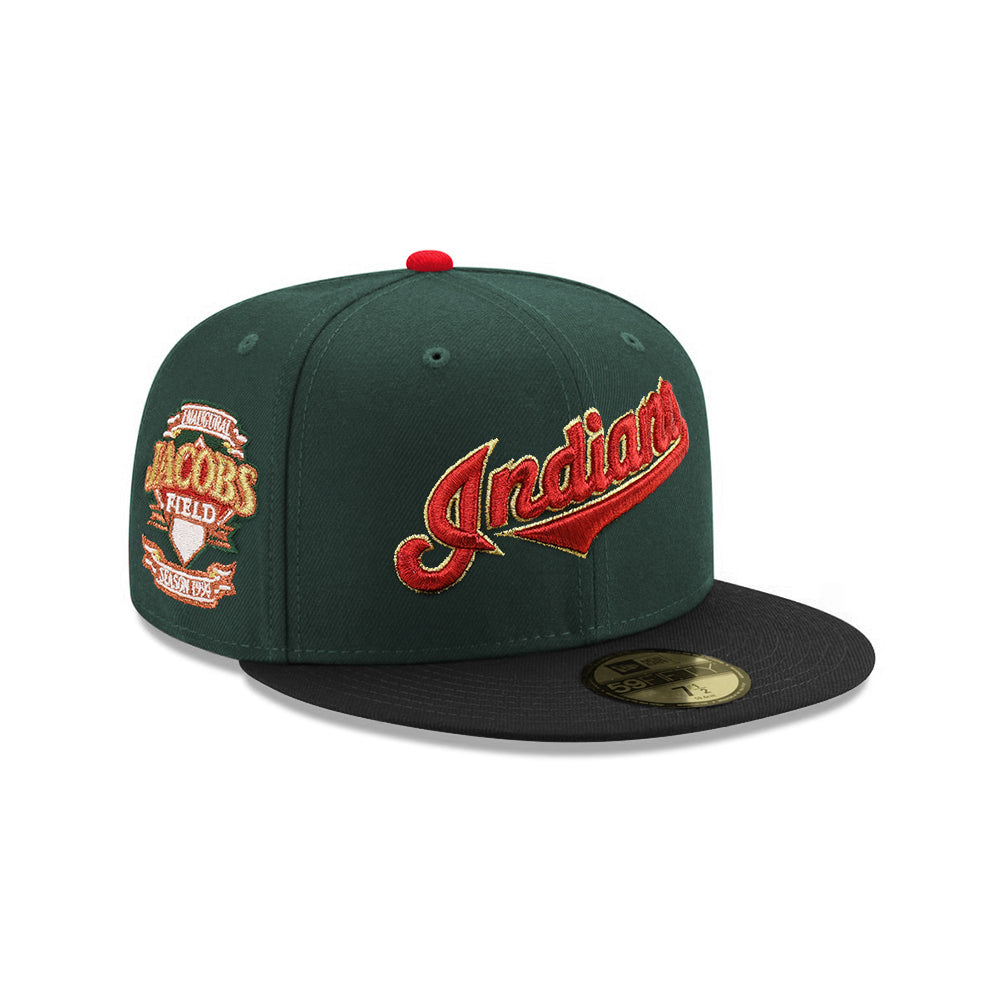 Cleveland Indians Dark Green Black 2 Tone Jacobs Field Inaugural Seaso ...