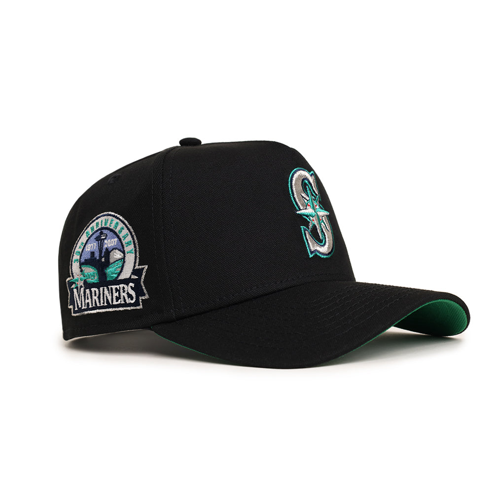 Seattle Mariners Black 30th Anniversary SP 9Forty A-Frame Snapback ...