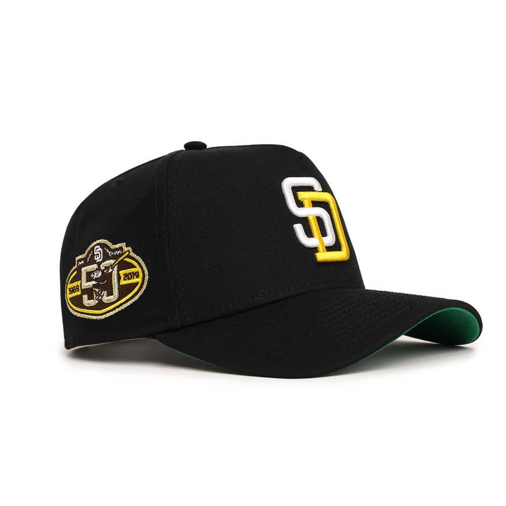 San Diego Padres Black 50th Anniversary SP 9Forty A-Frame Snapback ...