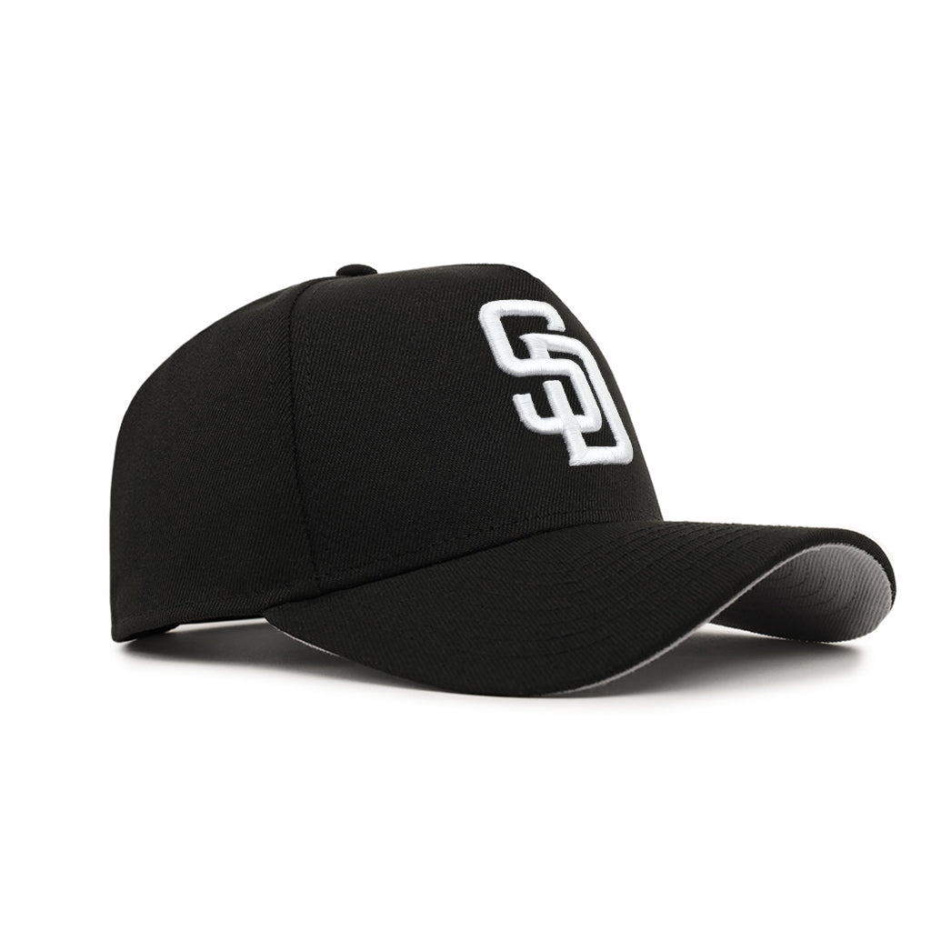 San Diego Padres Black On White 9Forty A-Frame Snapback – CROWN MINDED