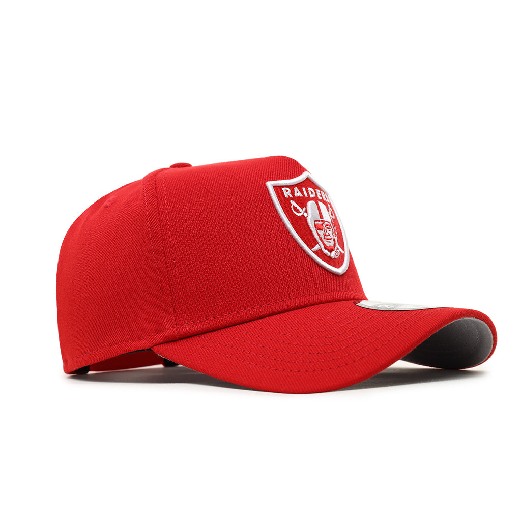 Las Vegas Raiders Scarlet Red On White 9Forty A-Frame Snapback – CROWN ...