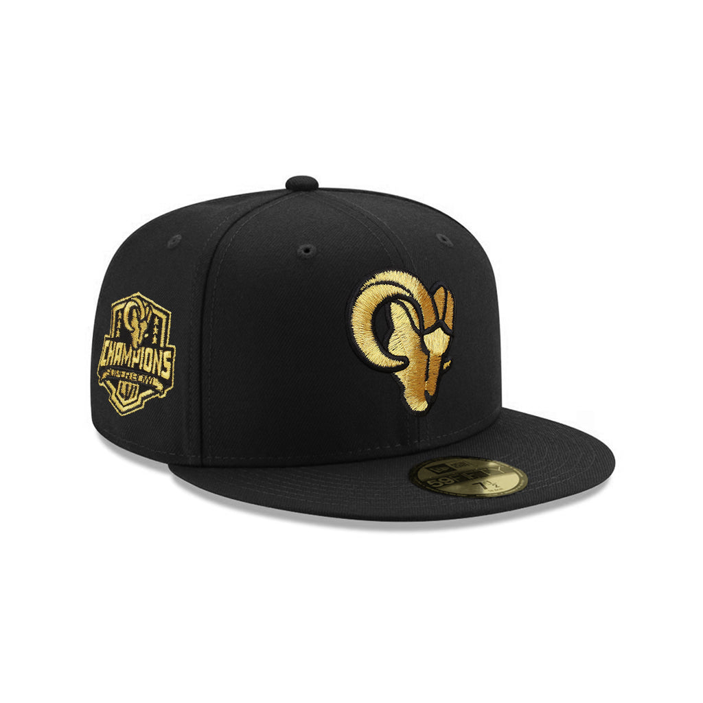 Los Angeles Rams Black Metallic Gold Super Bowl LVI Champions SP 59Fif ...