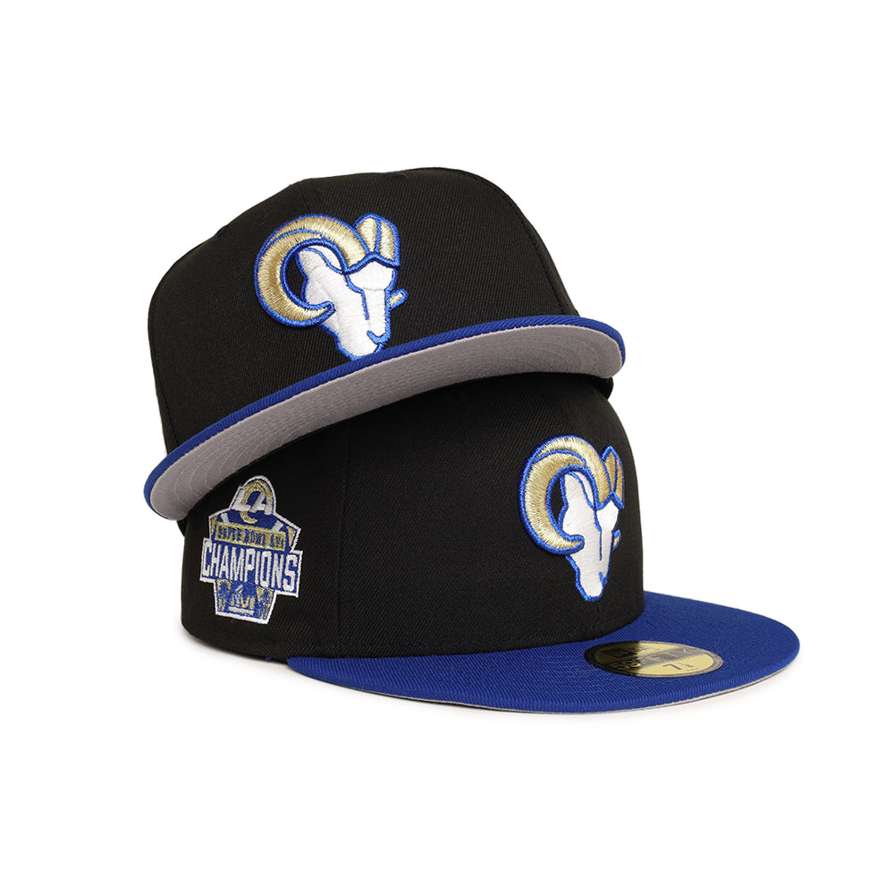 Los Angeles Rams Black Royal 2 Tone Super Bowl LVI Champions SP 59Fift ...