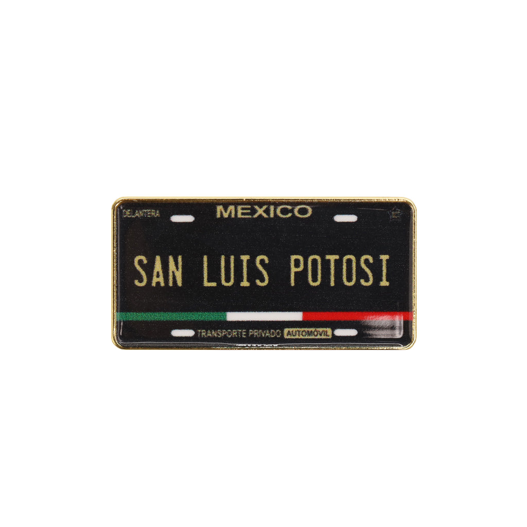 San Luis Potosi Mexico Black Gold Car Plate Cap Pin – CROWN MINDED