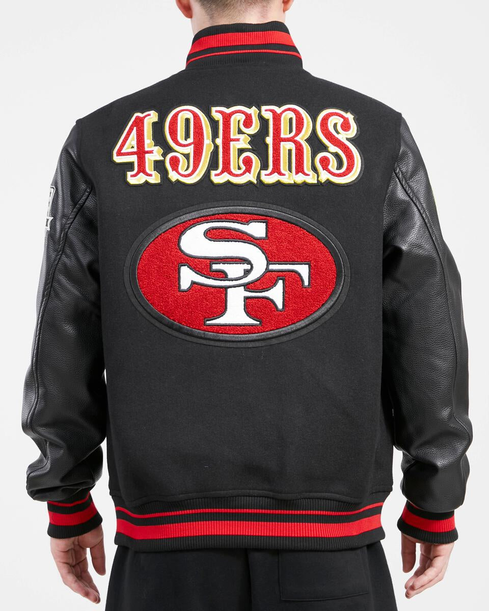 Pro Standard San Francisco 49ers Retro Classic Rib Wool Varsity Jacket ...