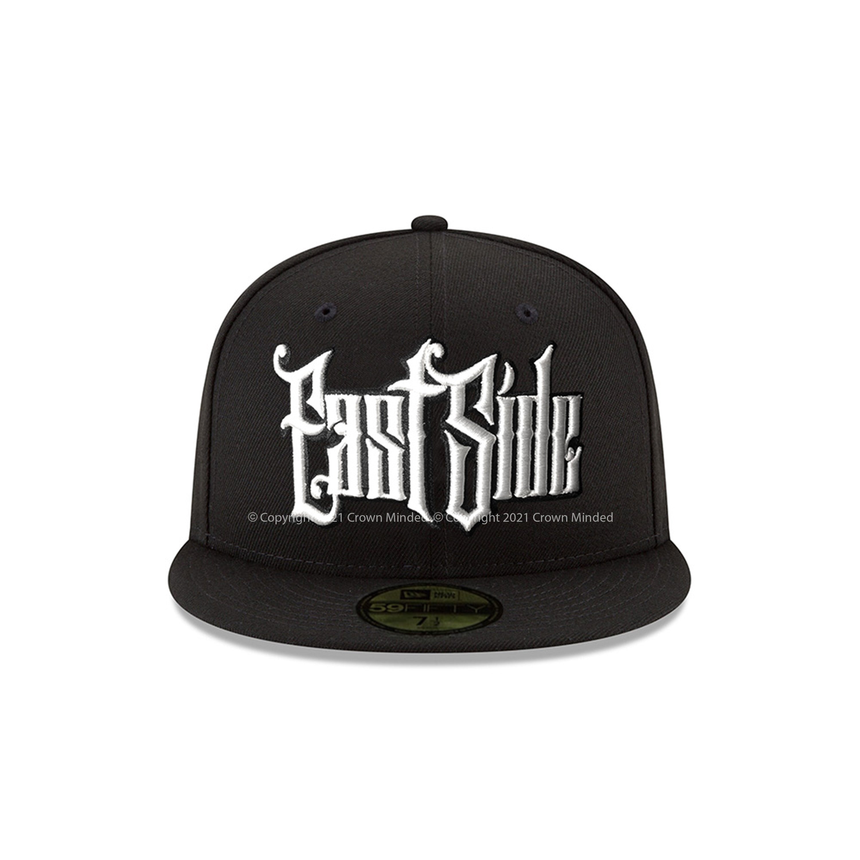East Side Graffiti Font Black on White 59Fifty Fitted – CROWN MINDED