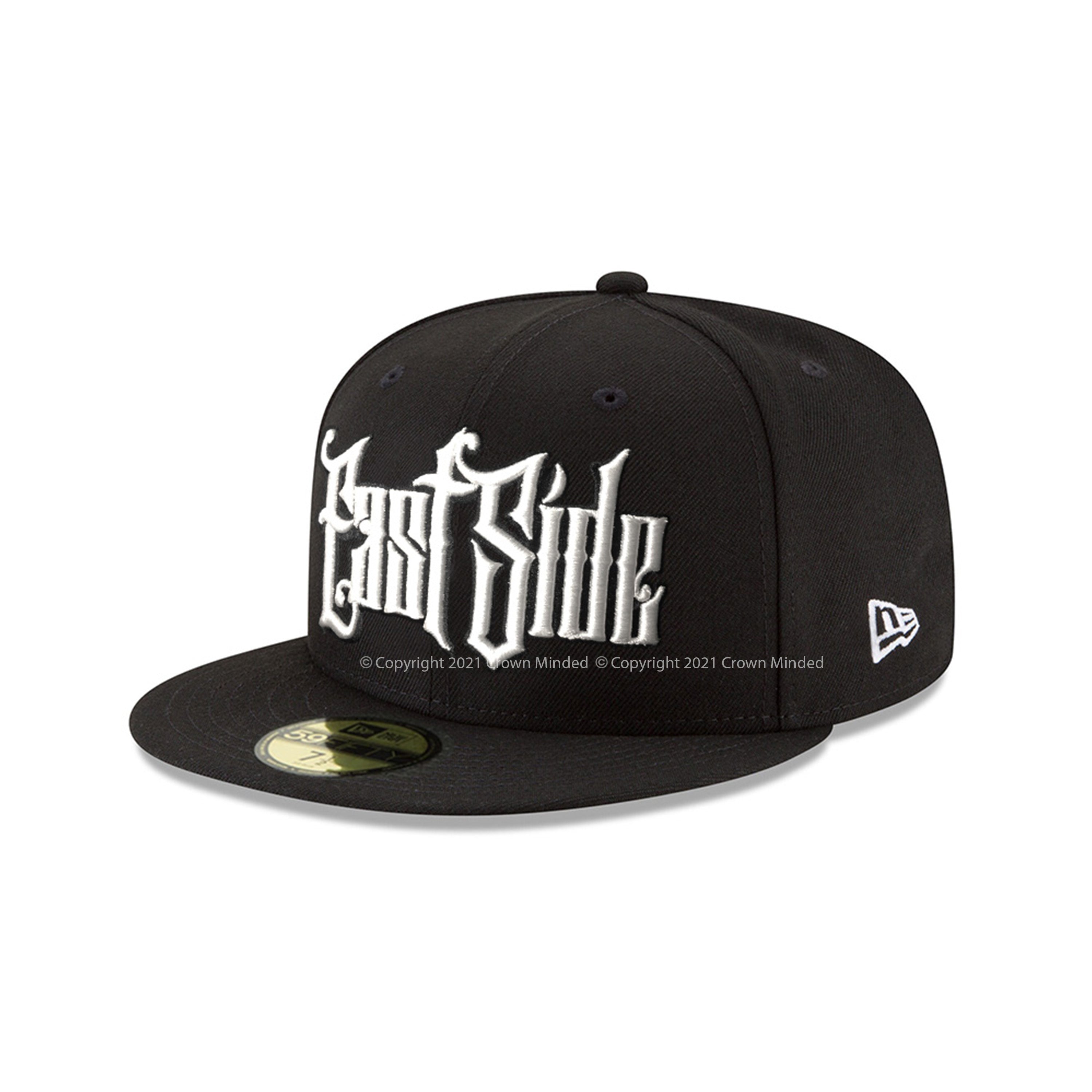 East Side Graffiti Font Black on White 59Fifty Fitted – CROWN MINDED