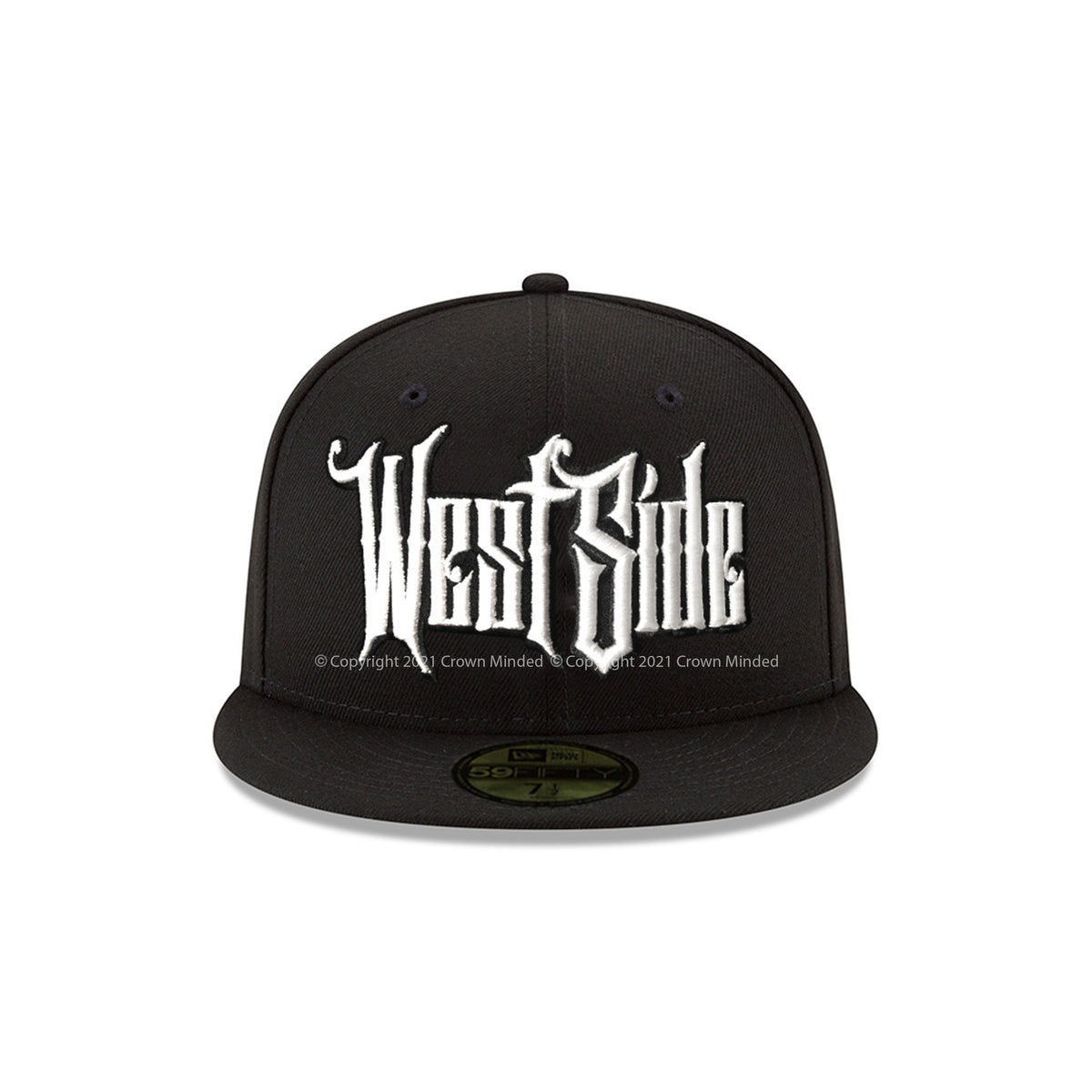 West Side Graffiti Font Black on White 59Fifty Fitted – CROWN MINDED