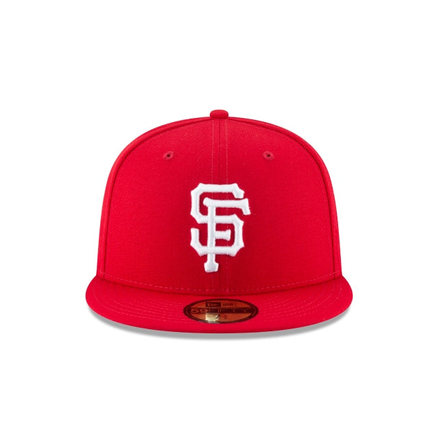 San Francisco Giants Scarlet Red on White 59Fifty Fitted Cap – CROWN MINDED
