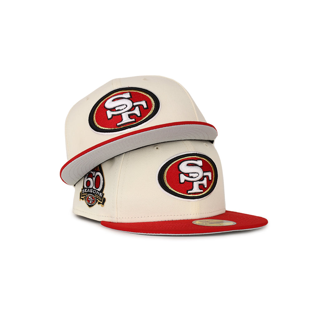 San Francisco 49ers Chrome Red 2 Tone 60th Anniversary SP 59Fifty Fitt ...